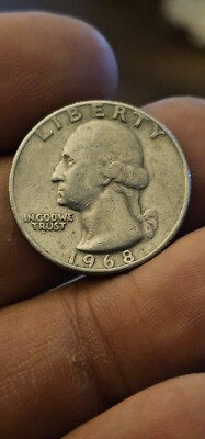 1968 Quarter No Mint Mark And Letters And Date Touching Rim Nice ...