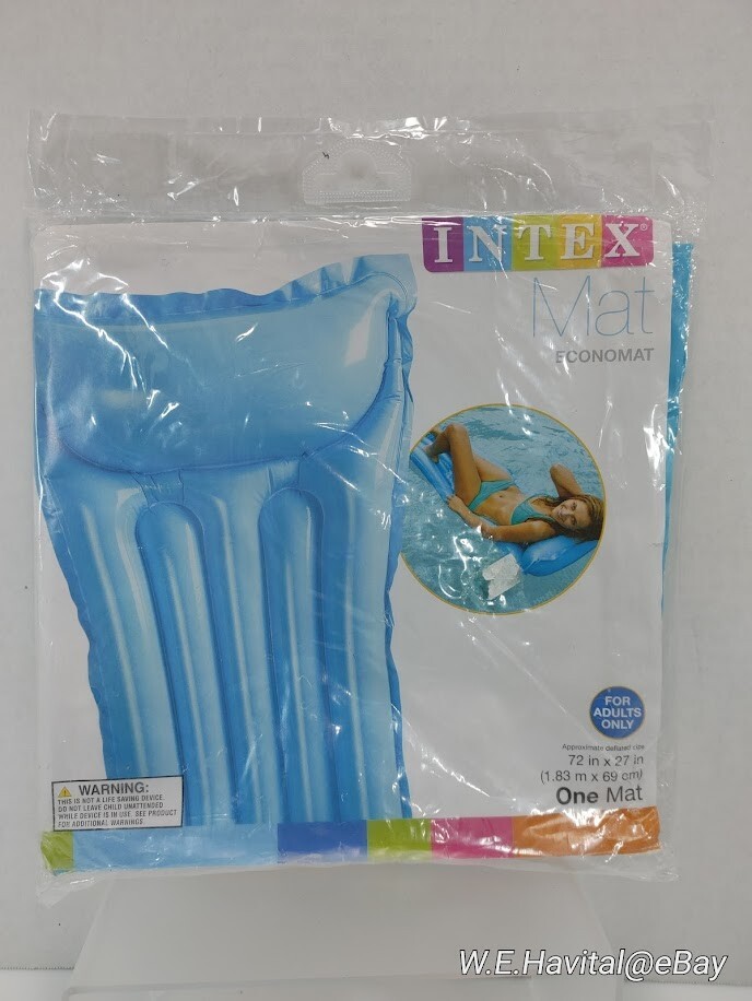 Intex® Economat 72" X 27" Blue Inflatable Pool Mat Float Lounge ...