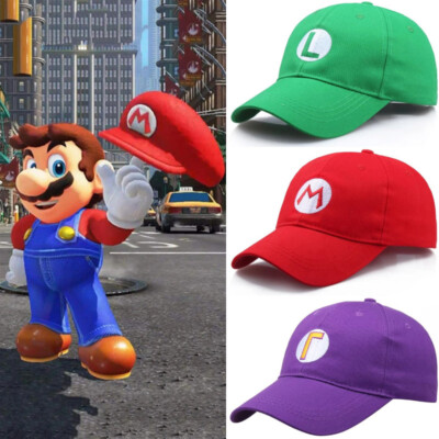 Super Mario Bros Odyssey Luigi Baseball Cap Kinder Herren Einstellbare ...
