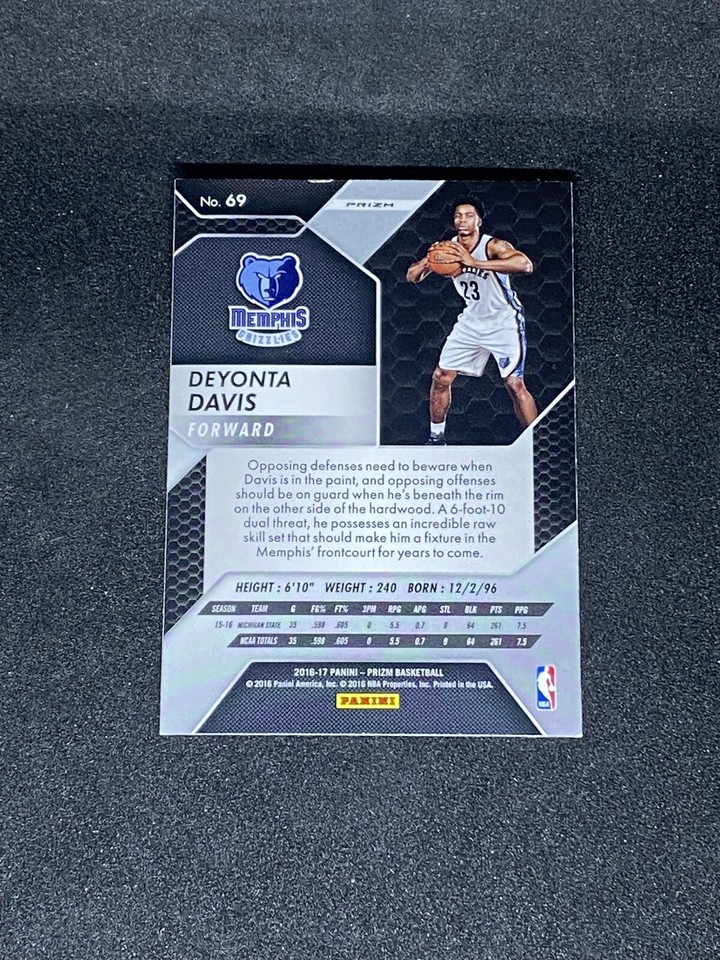 Deyonta Davis 2015-16 Panini Prizm #69 Ruby Wave Memphis Grizzlies ...