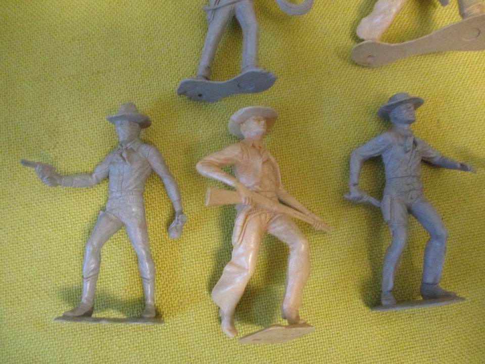 Vintage Original Marx 3" Cowboys Some Damage | eBay