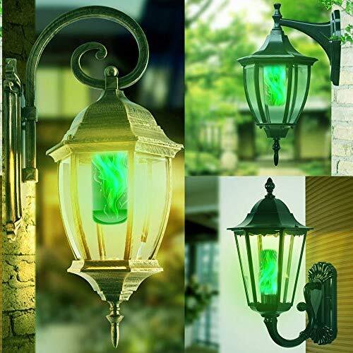 Sunlight Forest - Green LED Christmas Flame Light Bulb Decorations ...
