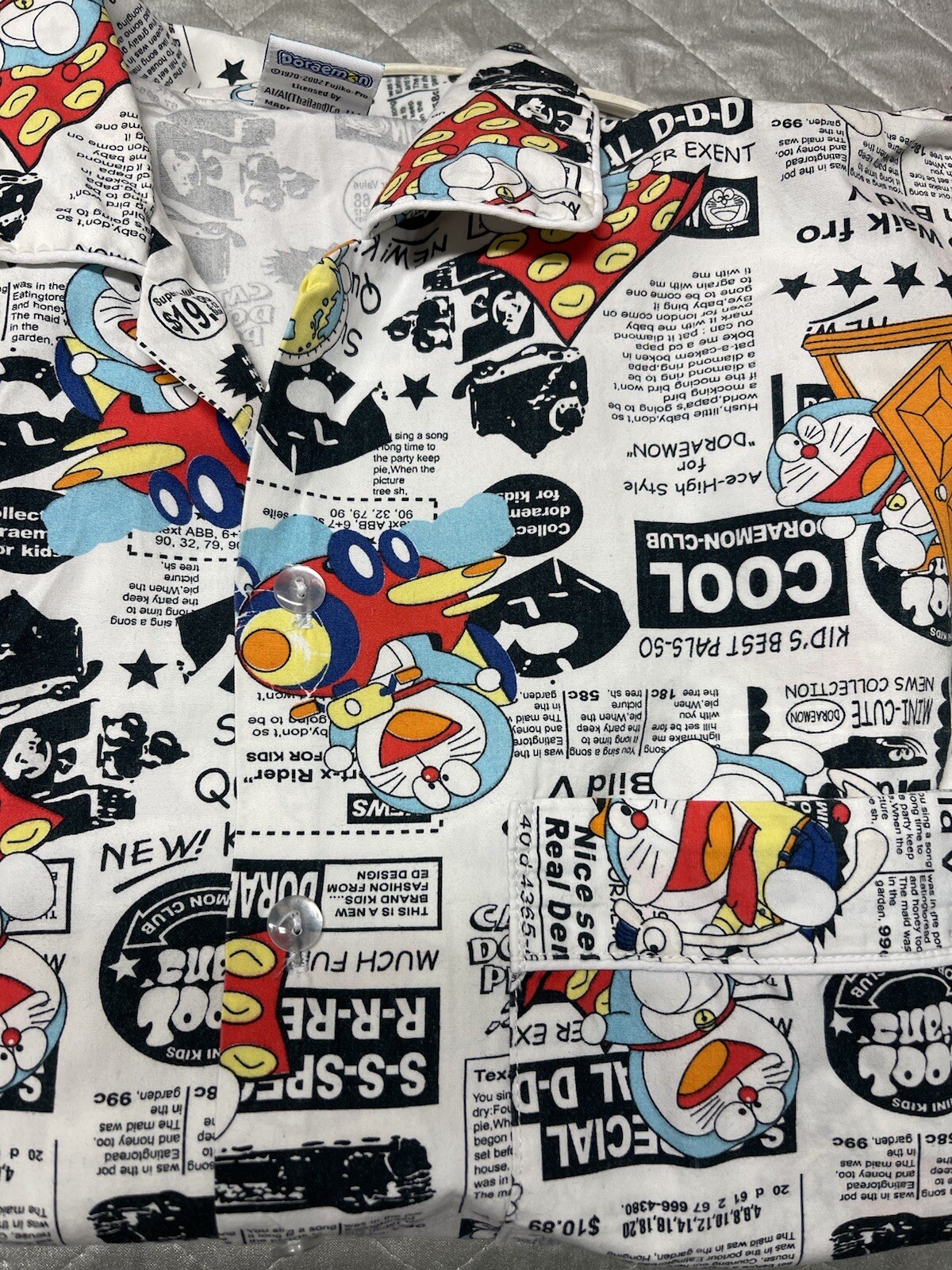 Doraemon Manga Anime Robotic Cat 2 piece Sleep Wear Pajamas | eBay