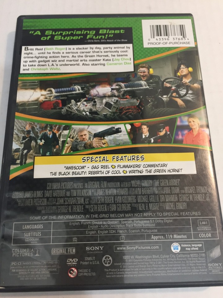 The Green Hornet Seth Rogen DVD Ships Free Same Day With Tracking VERY ...