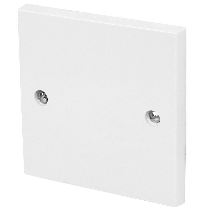 Auline 1 x White Blanking Wall Plate for Single 1 Gang Socket Switch ...