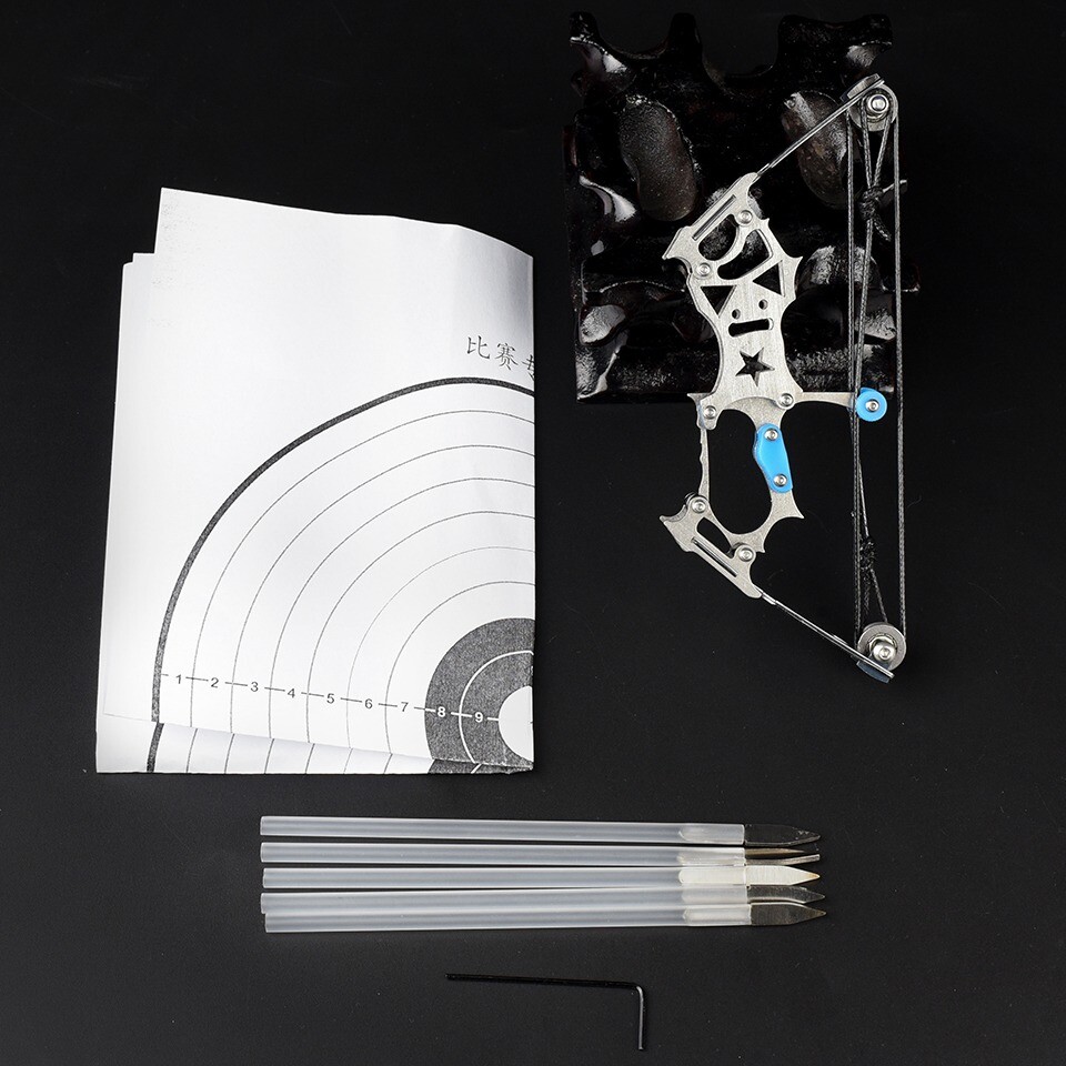 8" Mini Compound Bow Kit Toy Arrows Target Shooting Archery Gift Pocket ...