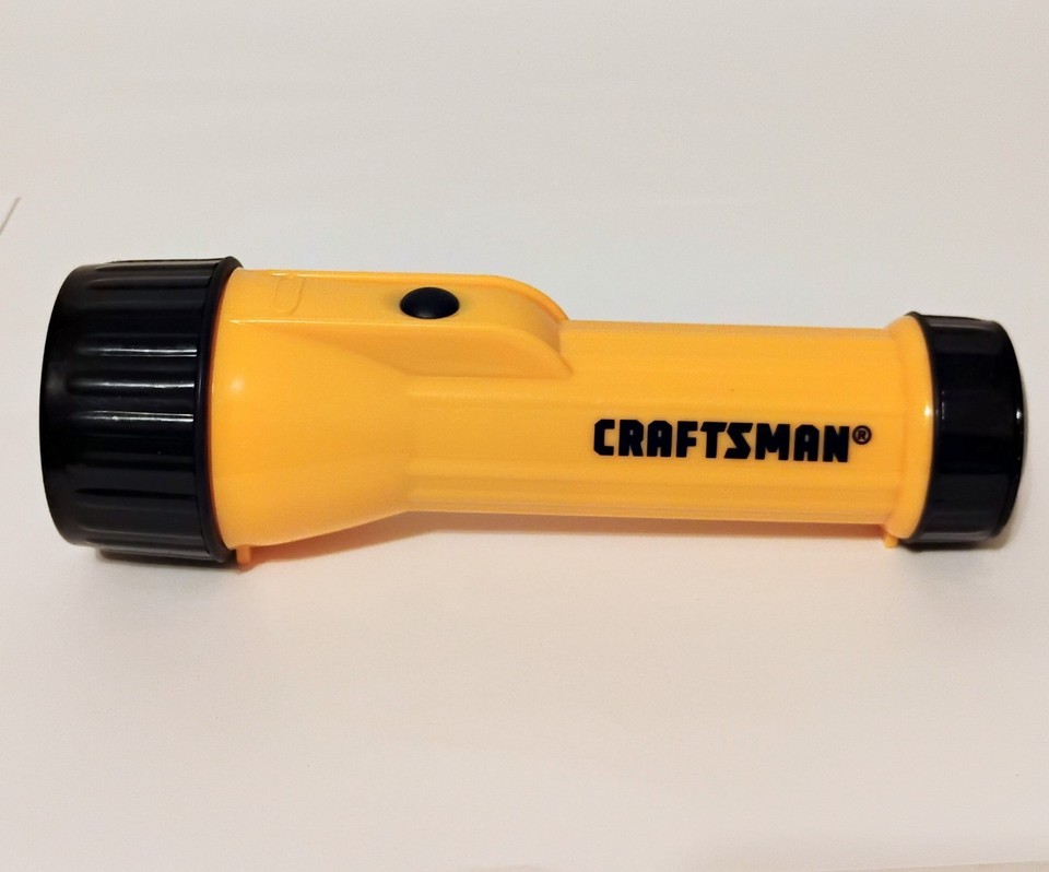 CRAFTSMAN Flashlight Yellow 8" Handheld WORKS | eBay