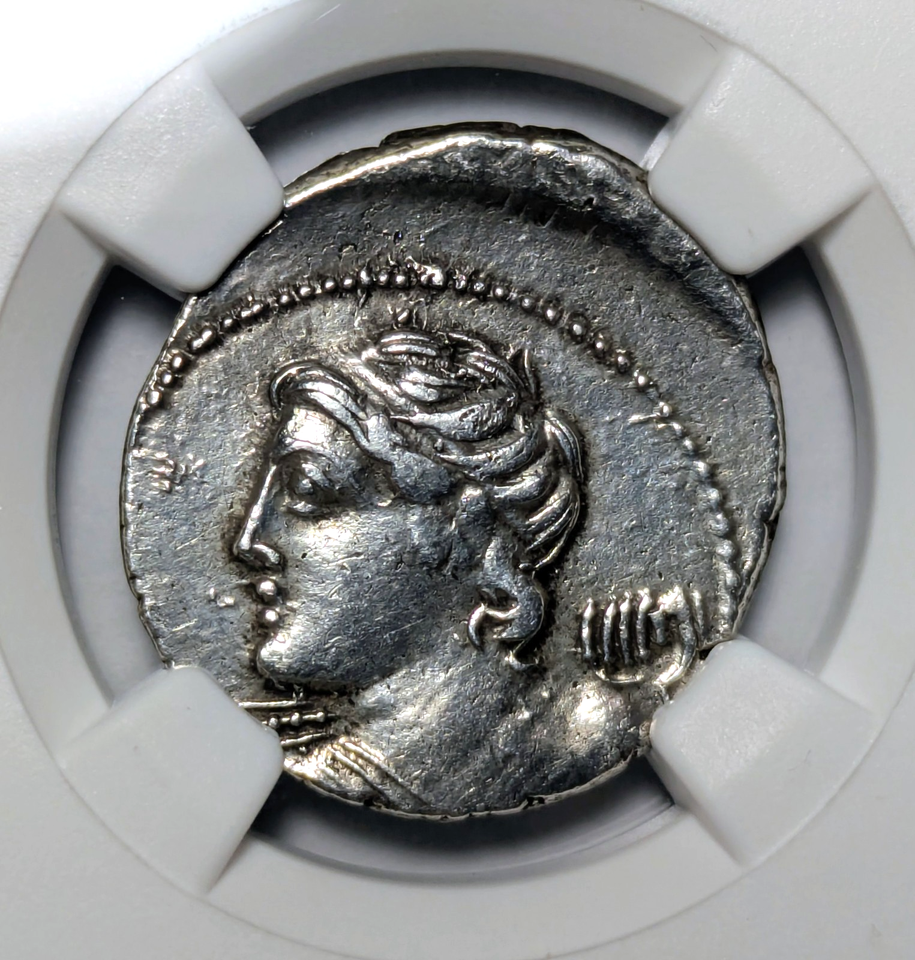 C. Licinius L.F. Macer Moneyer Roman Republic NGC VF Silver Denarius ...