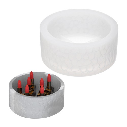 Silicone Mould Pot, 5x2.6 Inch Round Concrete Flower Pot Moulds, White ...