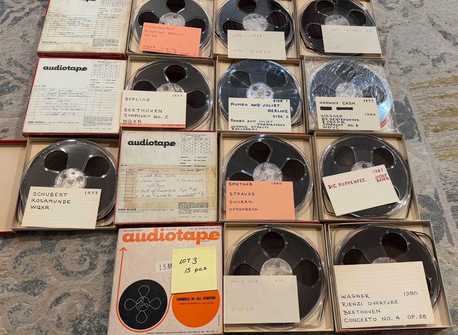 Lot of 15 pcs Reel-to-Reel Tapes (Used, 7 inch, 1960s–1980s Recordings ...
