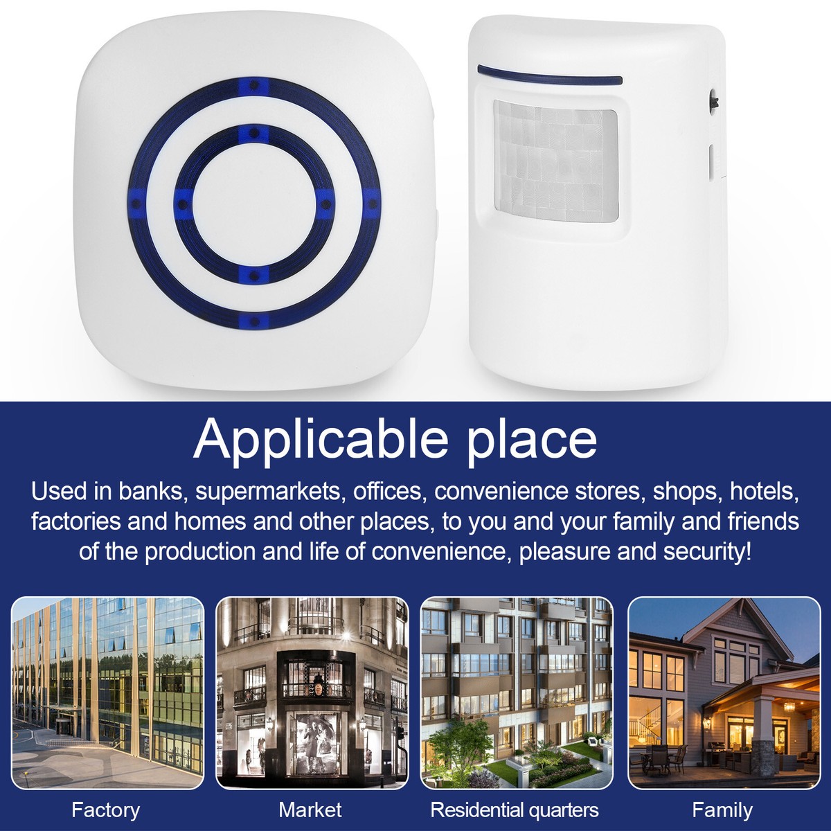 Motion Detector Door Bells ICall Wireless PIR Motion Detector PIR