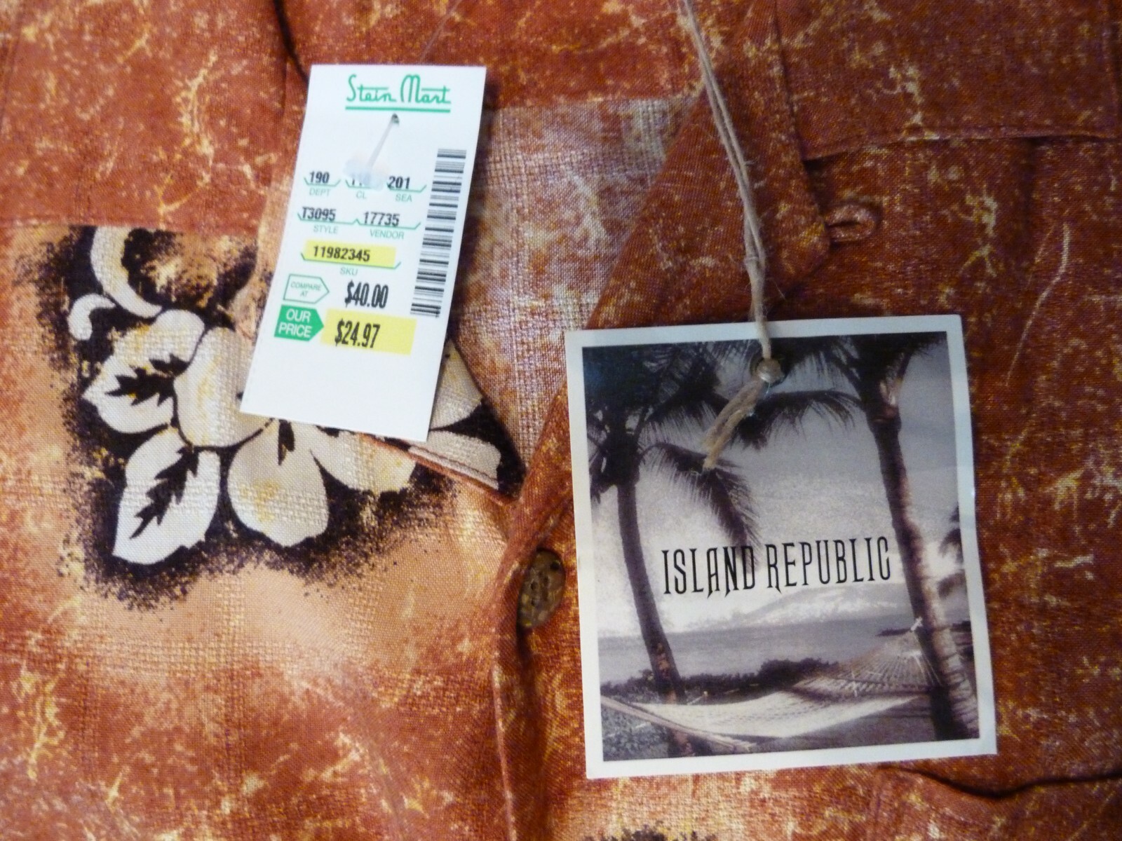 Island Republic Large Hawaiian Button Up Shirt Short Sleeve NWT | eBay