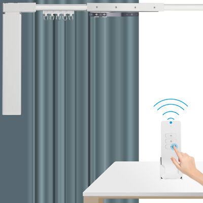 Remote Control 87"-244" Motorized Curtain Track Motor Electric Curtain ...