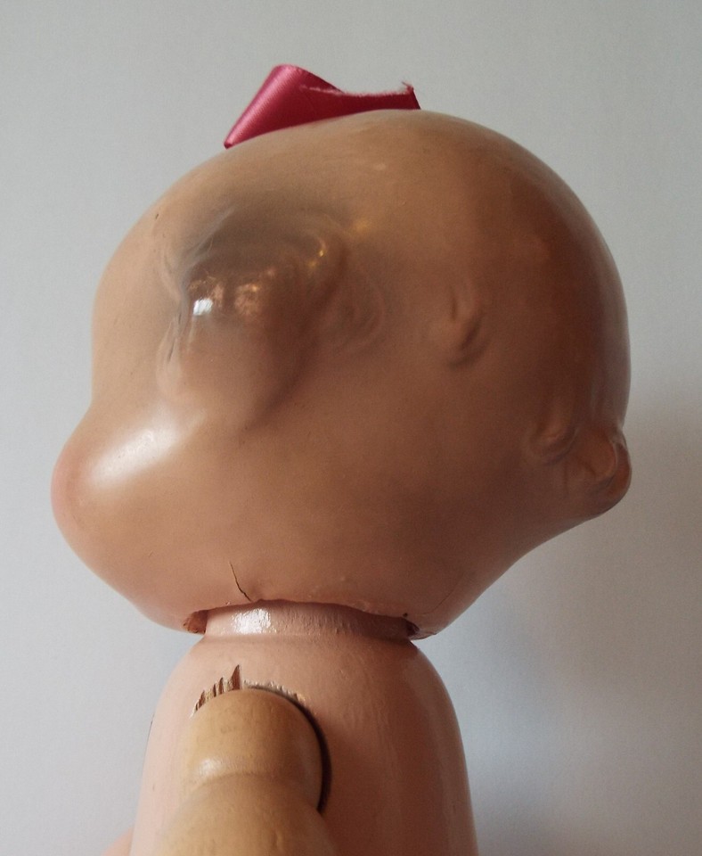 Cameo 1932 Joy 11” Vintage Composition & Wood Segmented Doll with Decal ...