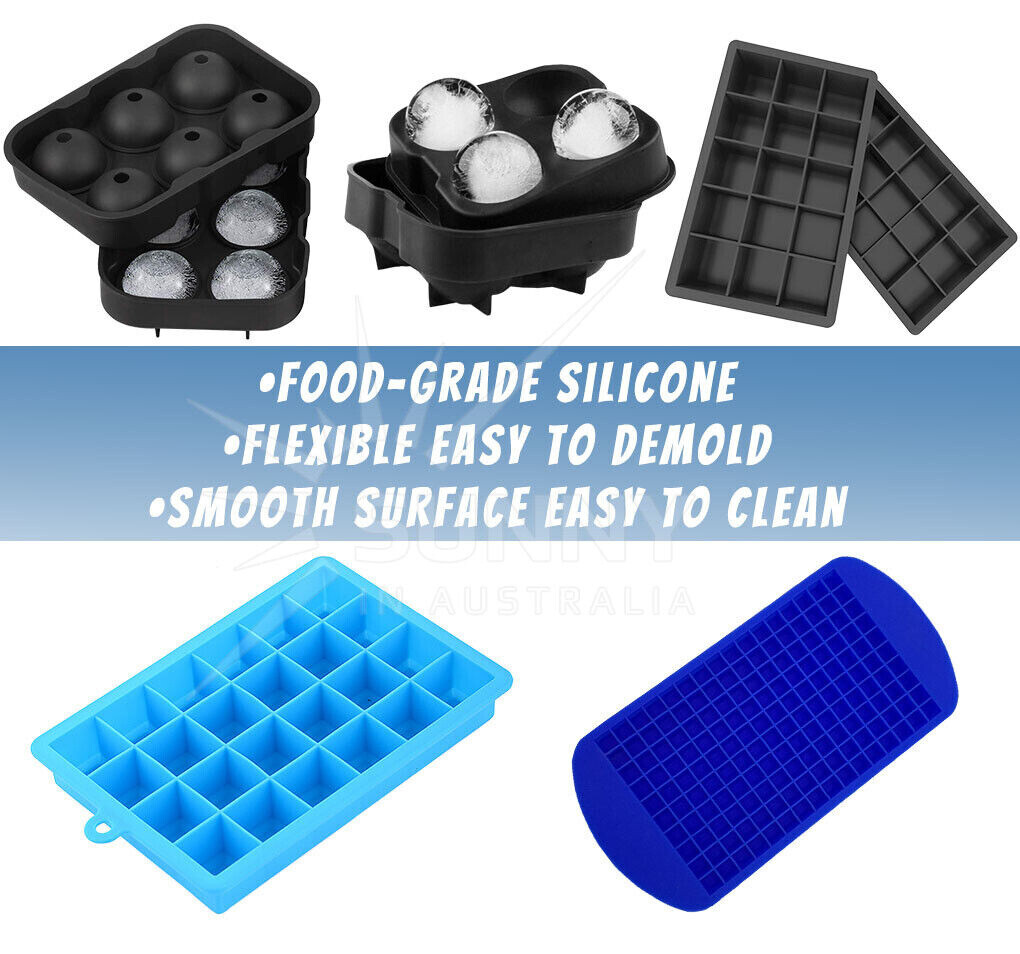 24 Grids Frozen Cubes Silicone Mould Mini Bar Ice Cube Tray Ice Maker ...