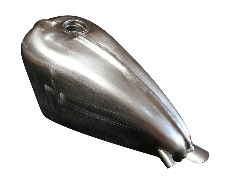Sportster style RIBBED Custom Narrow gas tank high tunnel single screw ...