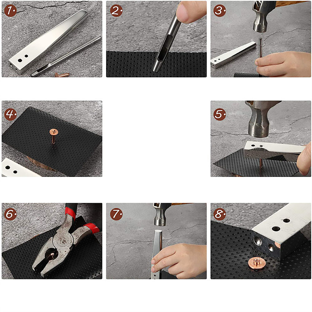 Leather Craft Rivet setter for install Copper Nail Belt Luggage Rivets ...