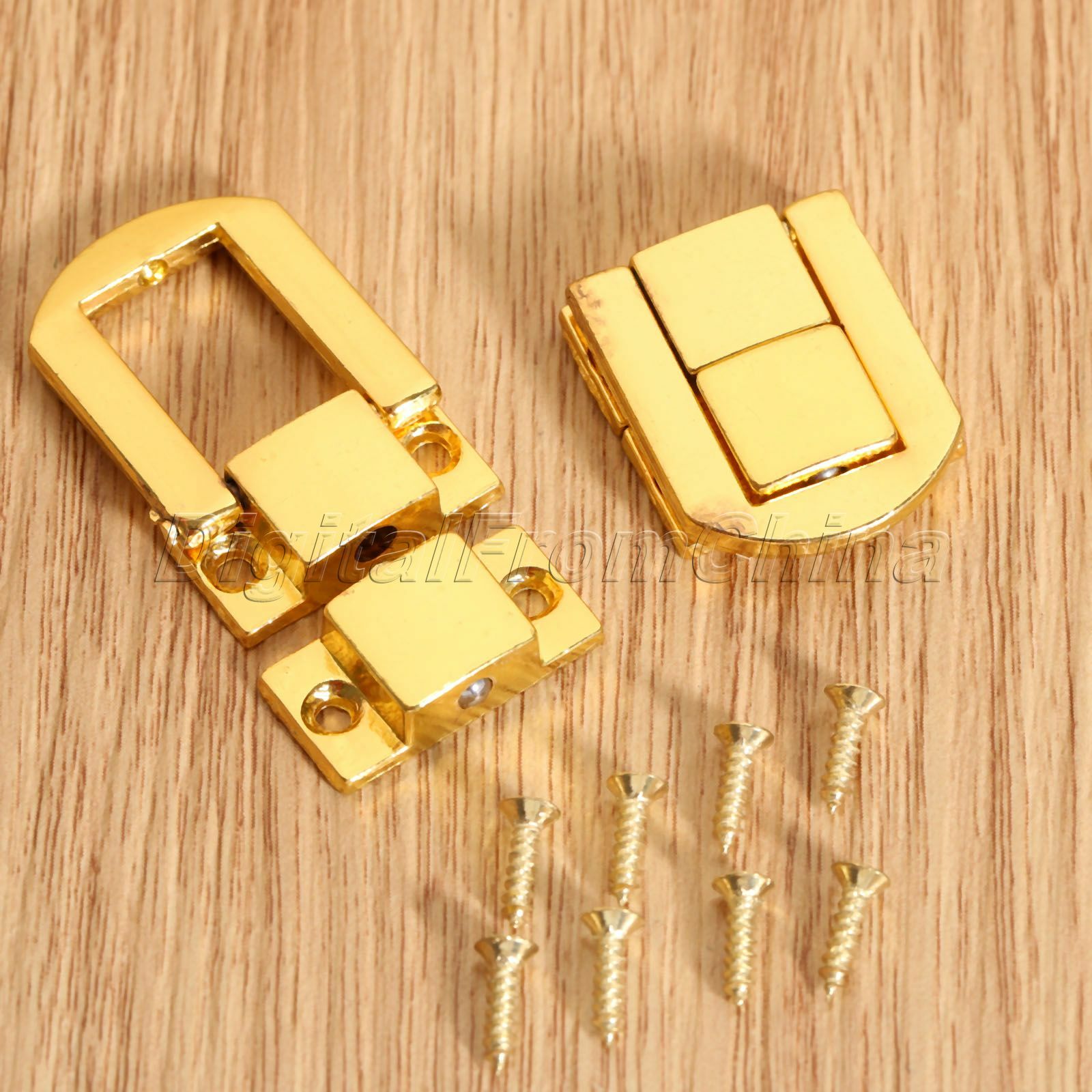 20x25mm Antique Brass Hasp Jewellery Box Suitcase Wood Chest Lock Latch ...