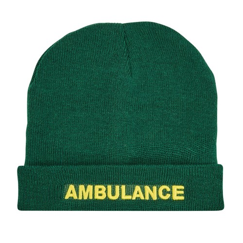 AMBULANCE Beanie / Woolly Hat (GREEN) for Paramedic St John Medic EMT ...