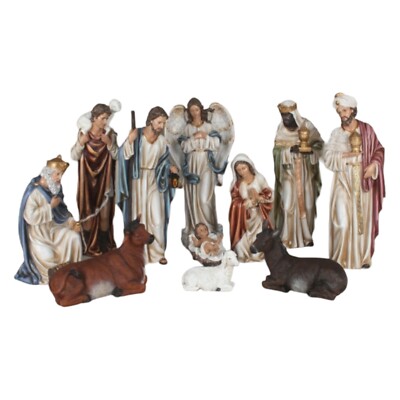 12 Inch Tall Nativity Chritmas Complete Scene 11 Pcs Nacimiento ...