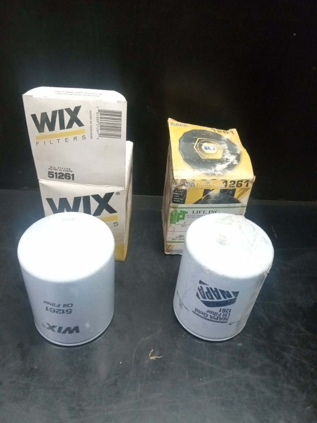 Lot of 2 NAPA Gold Oil Filters 1261 & Wix 51261 New | eBay