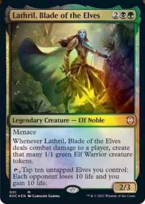 Lathril Blade of the Elves Kaldheim Commander Foil Near Mint MTG Magic ...