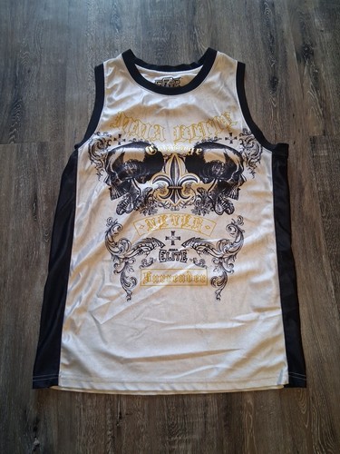 MMA Elite Vintage Sleeveless Tank Top Jersey Mens Size Small White Gold ...