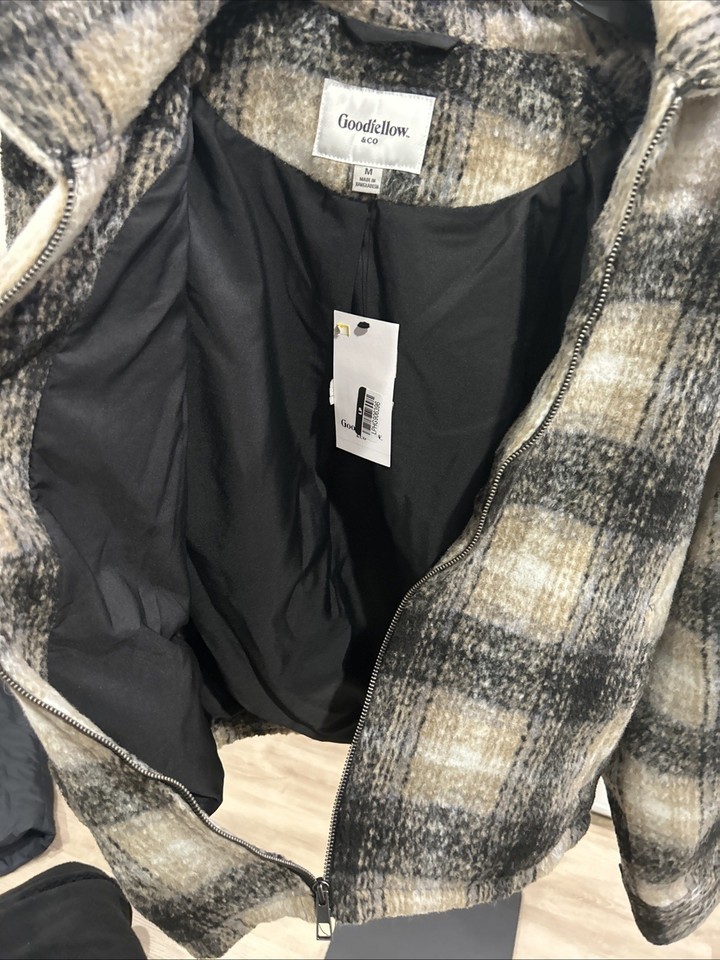Target Goodfellow & Co Men's Plaid Harrington Bomber Jacket - Black M ...