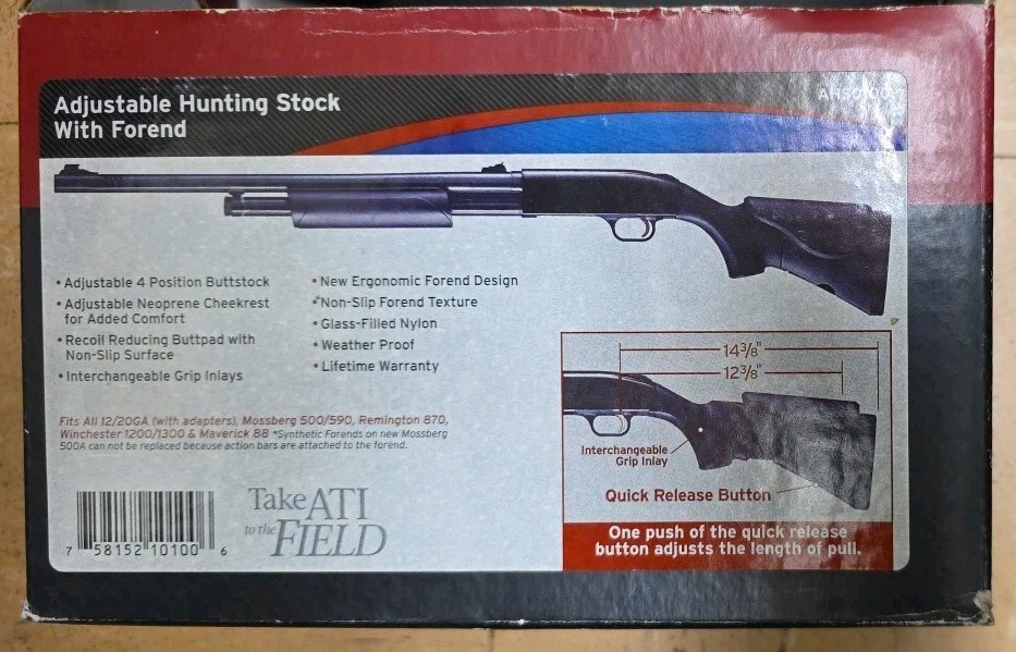 ATI Adjustable Hunting Stock w/ Forend - Moss 500/590, Rem 870, Win ...