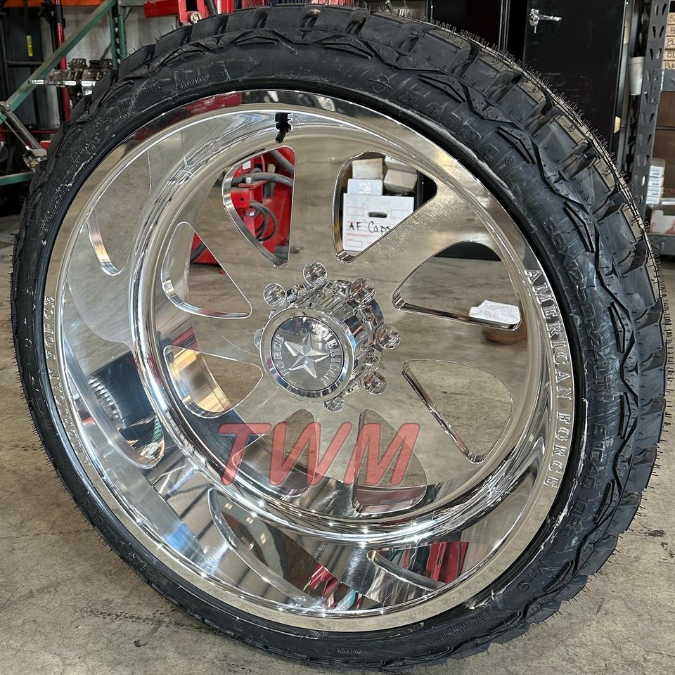 4 NEW 24X12 AMERICAN FORCE BLADE SS8 8X170 POLISH wheels w/35125024 ...
