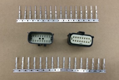 Molex MX150 16 pin connector, terminals switch wiring 2x8 male and ...
