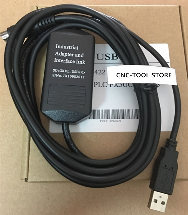 FX-USB-AW Programming Cable USB to RS422 Adapter for Mitsubishi FX3UC ...