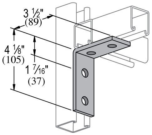 POWER-STRUT PS-607-ZD, Corner Angle, 4-Hole, 1-5/8" Channel, 1pc | eBay