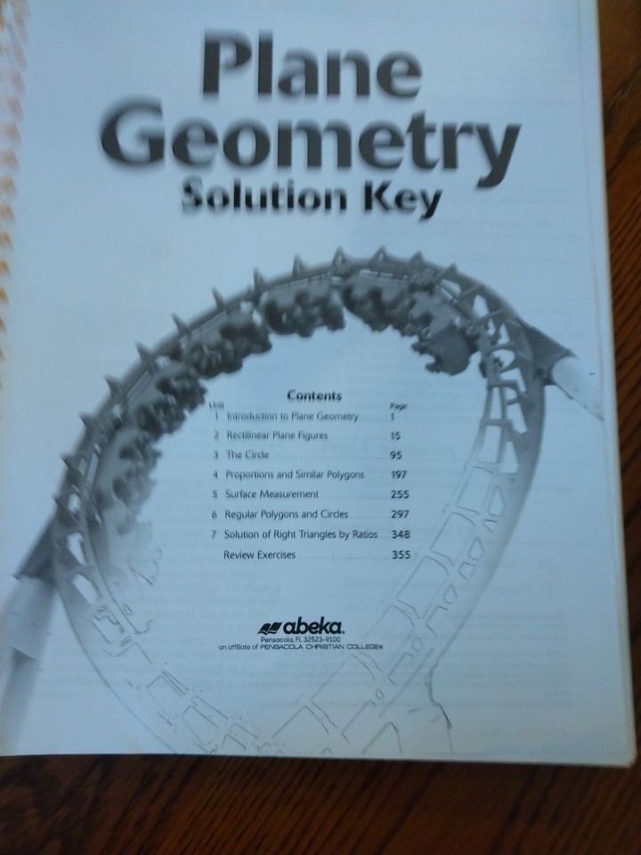 abeka plane geometry Solution Key | eBay