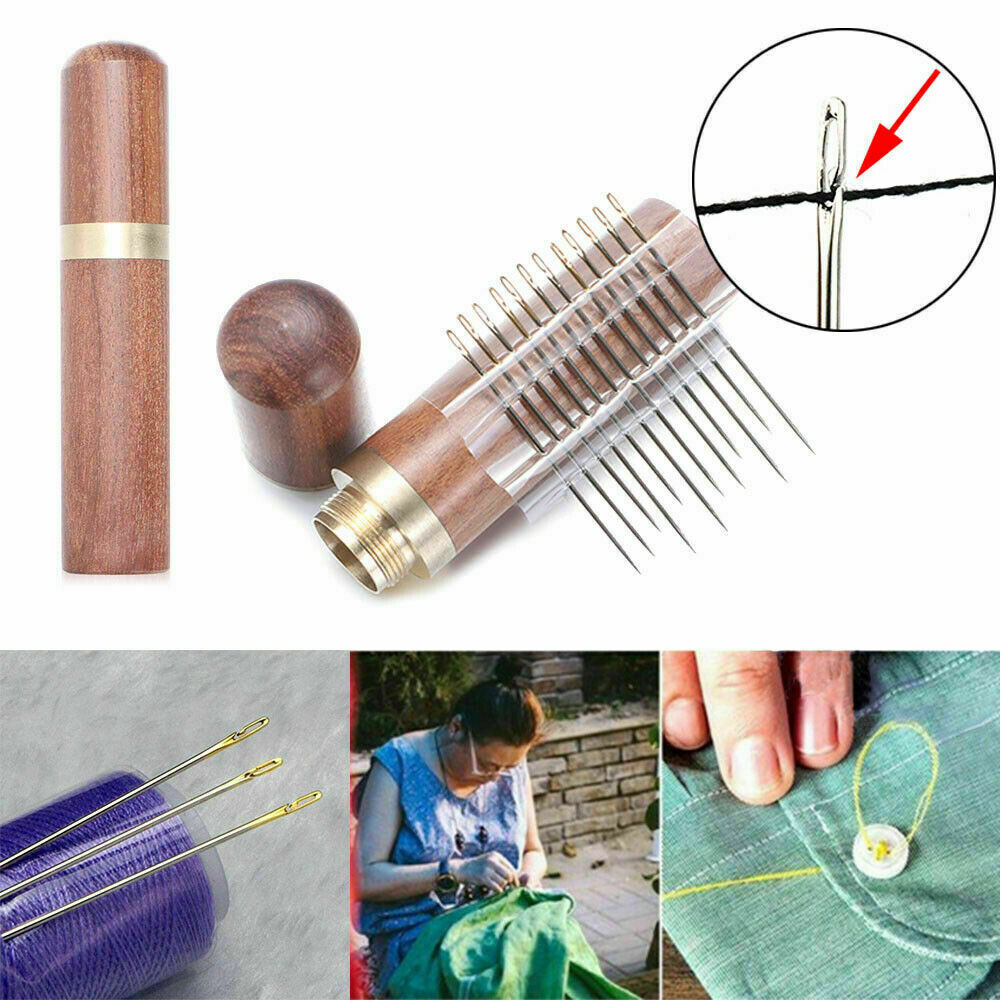 SELF THREADING SEWING NEEDLES EASY THREAD HAND SEWING ASSORTED SIZES 36 ...
