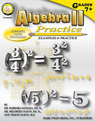 Algebra II Practice Book, Grades 7 - 8 - Paperback - GOOD 9781580373265 ...