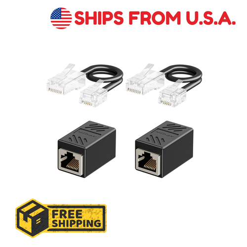 Uvital Phone Jack to Ethernet Adapter, RJ11 to RJ45 Adapter, RJ45 ...