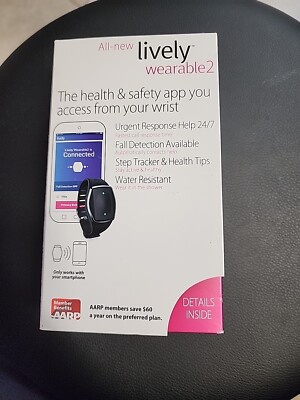 Lively - Lively Wearable2 Mobile Medical Alert Plus Step Tracker Black ...