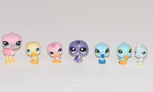 Littlest Pet Shop LPS Birds Duck Flamingo Penguin Lot Hasbro Authentic ...