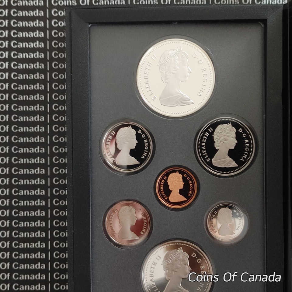 1986 Canada 7 Coin Proof Set - With Special Edition Silver Dollar # ...