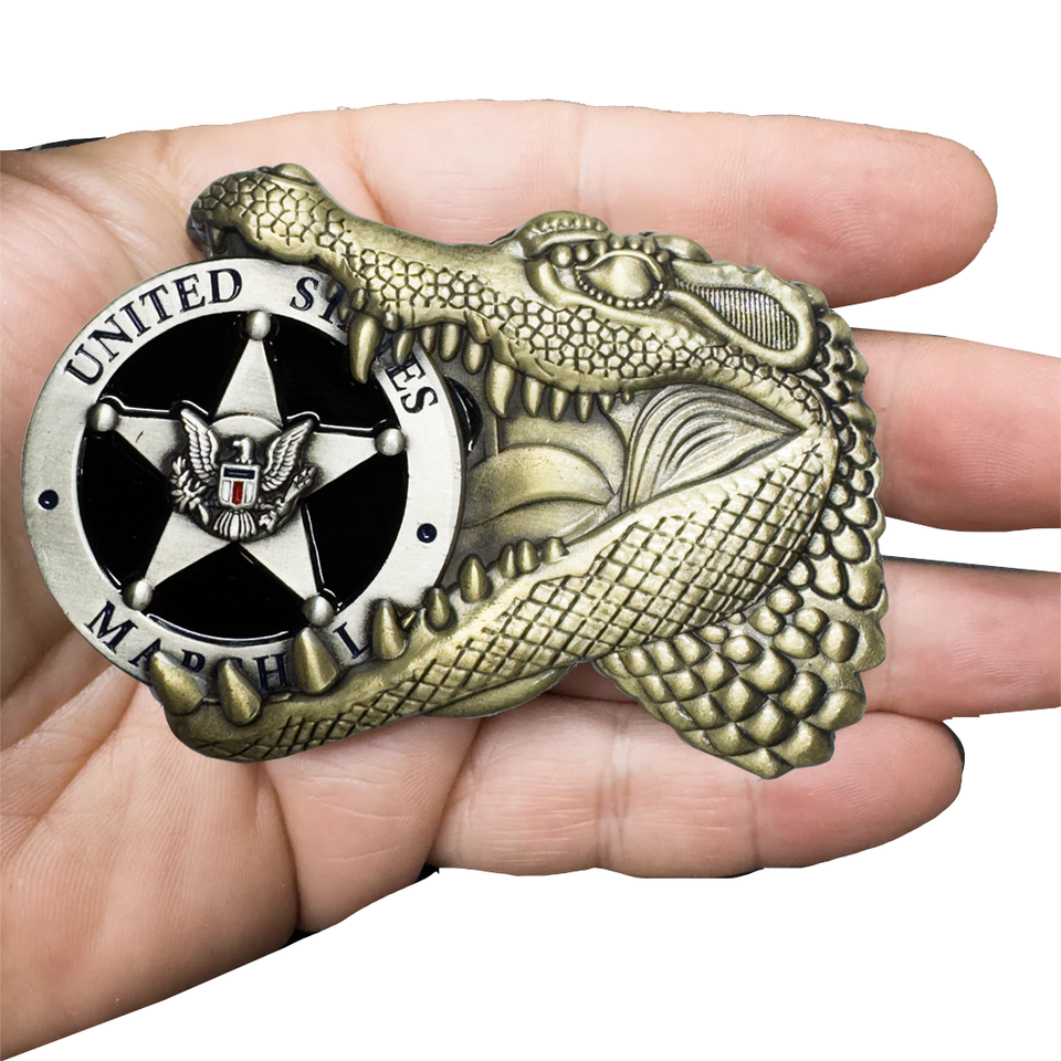 EL15-17 US Marshal USMS Challenge Coin Alligator Alcatraz Gator | eBay