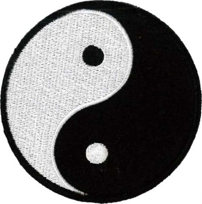 YING YANG EMBROIDERED PATCH 7CM Dia (2-3/4" Dia) | eBay