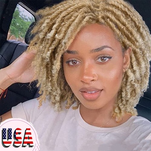 Short Dreadlock Synthetic Wig Braiding Crochet Twist Hair Wigs Ombre Blonde USA | eBay