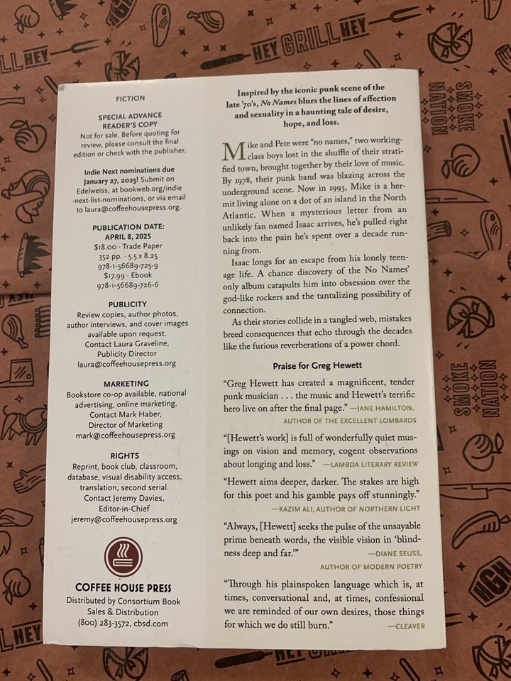 No Names: A Novel by Greg Hewett (softcover) | eBay