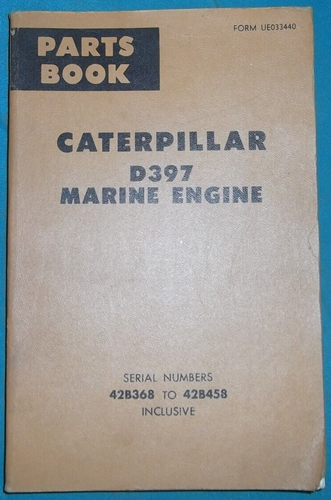 CAT Caterpillar D397 Marine Moteur Pièces Livre Manuel Catalogue S/N 42B368-458 | eBay