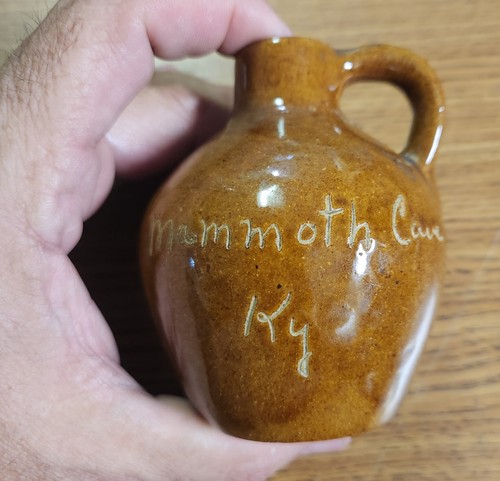 Vntg Mammoth Cave Kentucky Mini Whiskey Jug Anna Pottery? Kirkpatrick ...