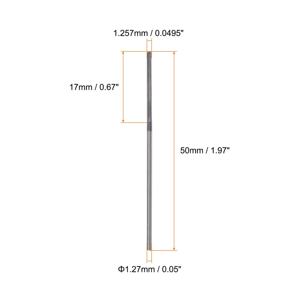 Carbide Chucking Reamer 0.0495" Straight Flute Straight Shank Machine ...