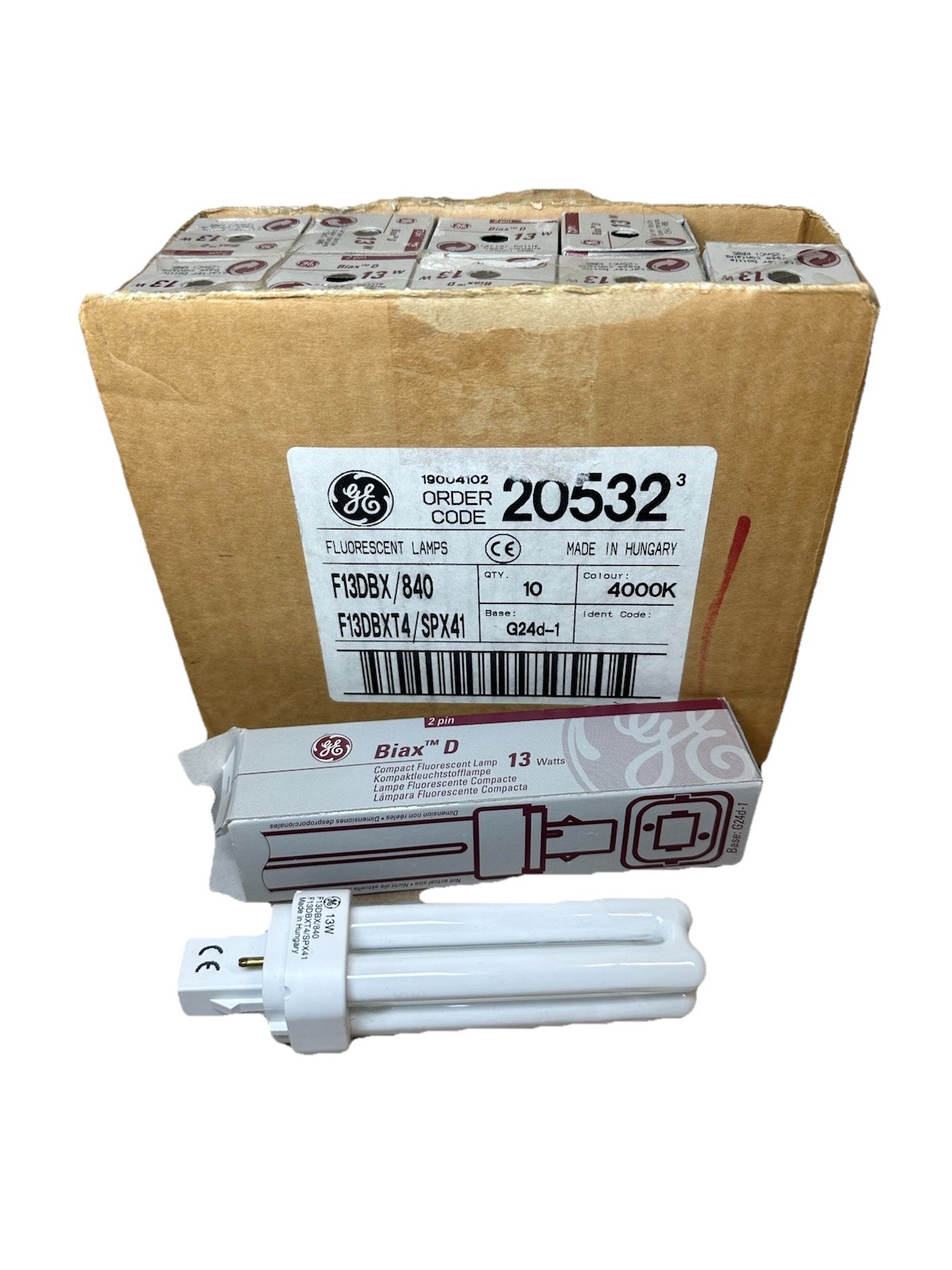 GE Biax D F13DBX/840 13W CFL Lamps – G24d-1 Base – 4000K – 10 Pack | eBay