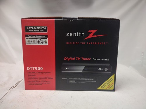 New Open Box Zenith Digital TV Tuner Converter Box w/Remote w/ Manual ...