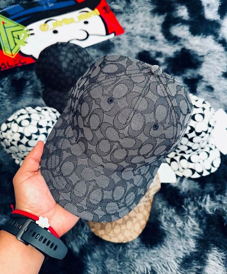 Coach Baseball Hat Cap In Signature Jacquard, KHAKI, Size M/L | eBay